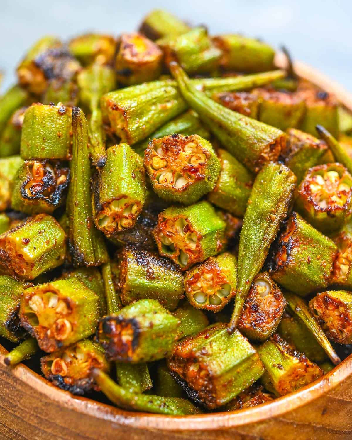 Roasted Okra With Cornmeal