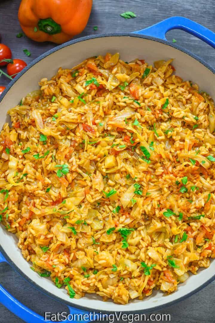 Vegan Cabbage and Rice - Eat Something Vegan