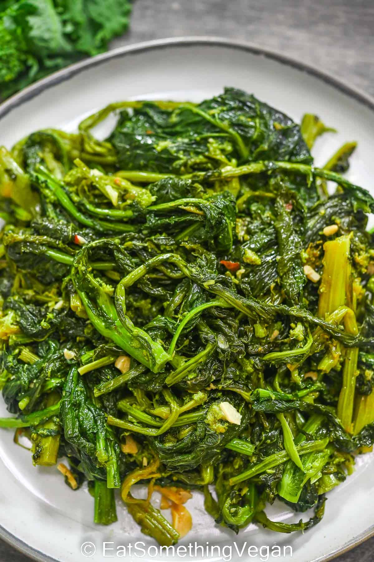 Broccoli Rabe with Garlic - Eat Something Vegan