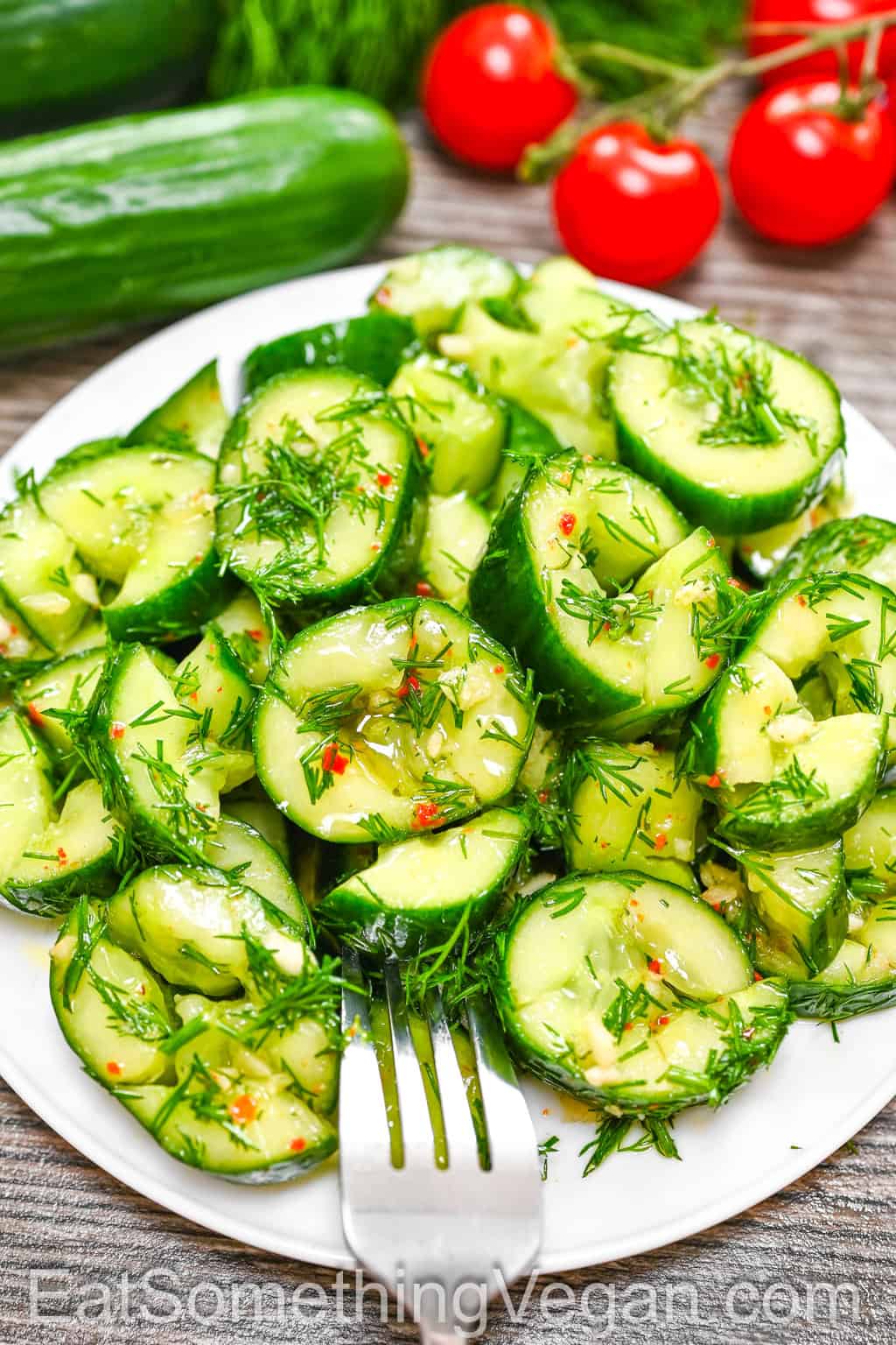 Smashed Pickled Cucumbers